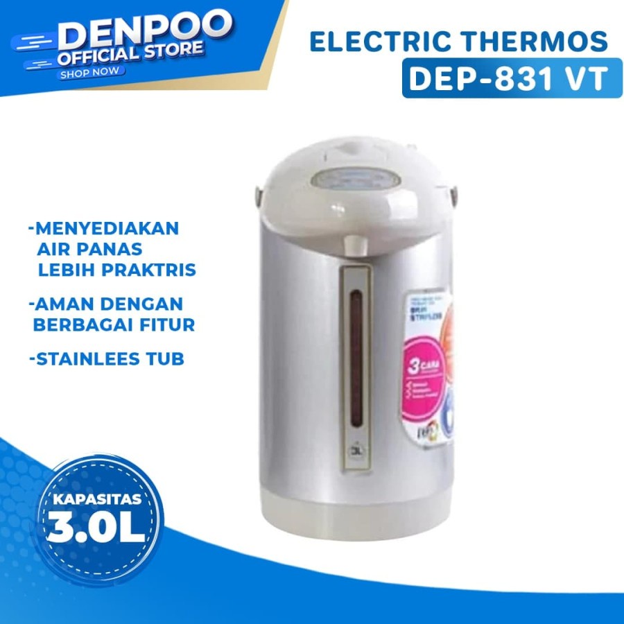Jual Denpoo Electro Thermos Pot 3.0 Liter Termos Listrik DEP 138 VT ...