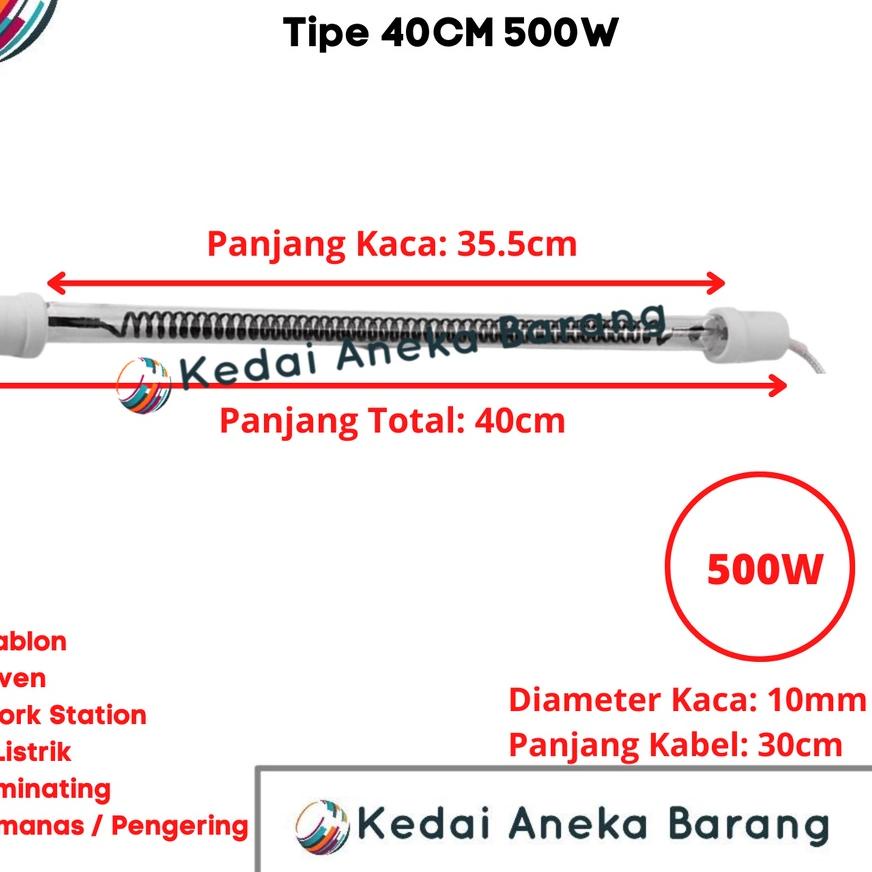 Jual BRANDS FESTIVAL Lampu Carbon Fiber Lamp 220V AC 40CM 500W 10mm ...