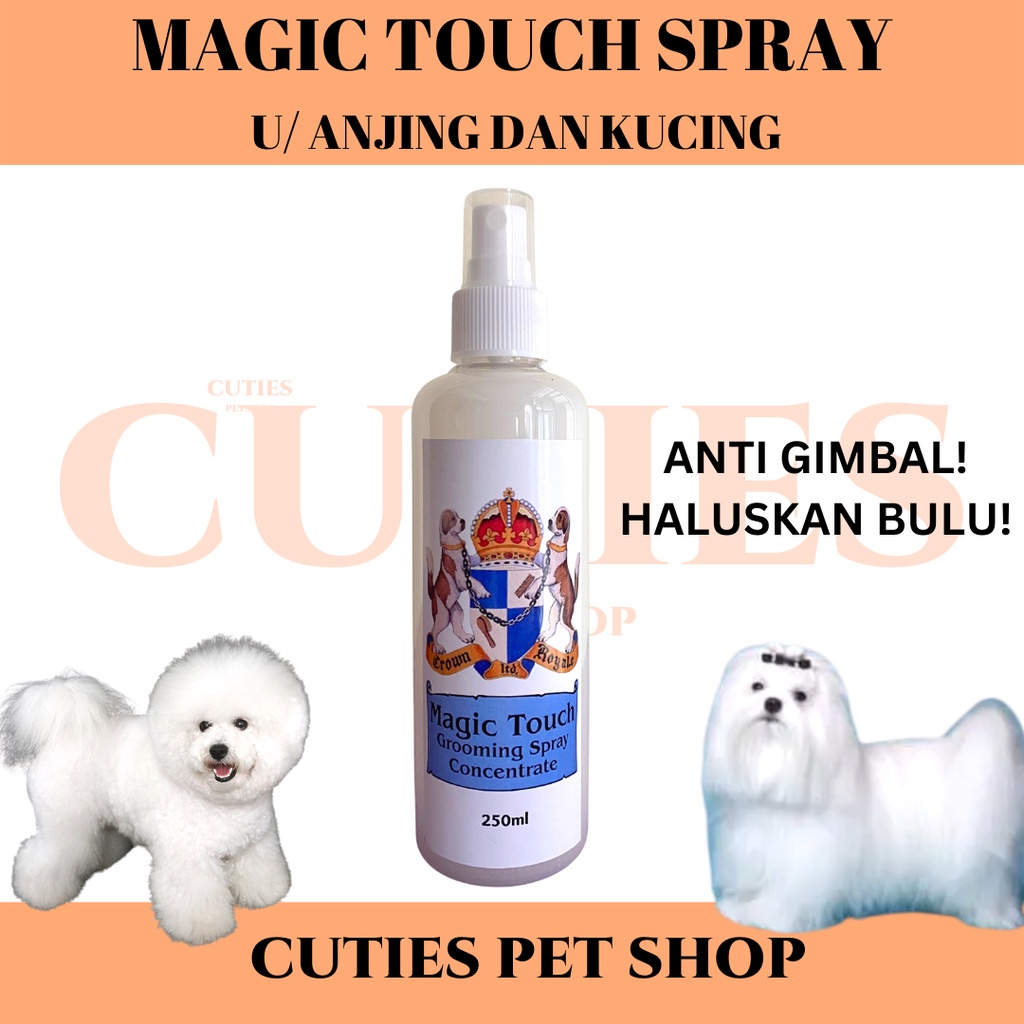 Jual ROYAL CROWN MAGIC TOUCH SPRAY 250 ML PENGHALUS BULU ANJING /KUCING ...
