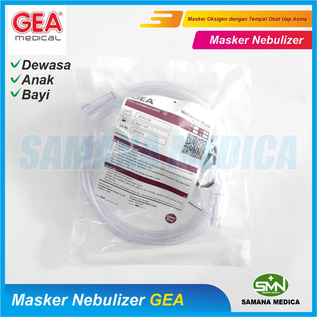 Jual Masker Nebulizer Nebul GEA Masker Nebulasi Dilengkapi Tempat Obat ...