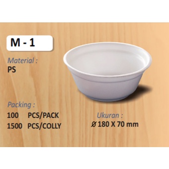 Jual MANGKOK GABUS BUSA STYROFOAM KCS MANGKUK 1 BESAR ISI 100PCS ...