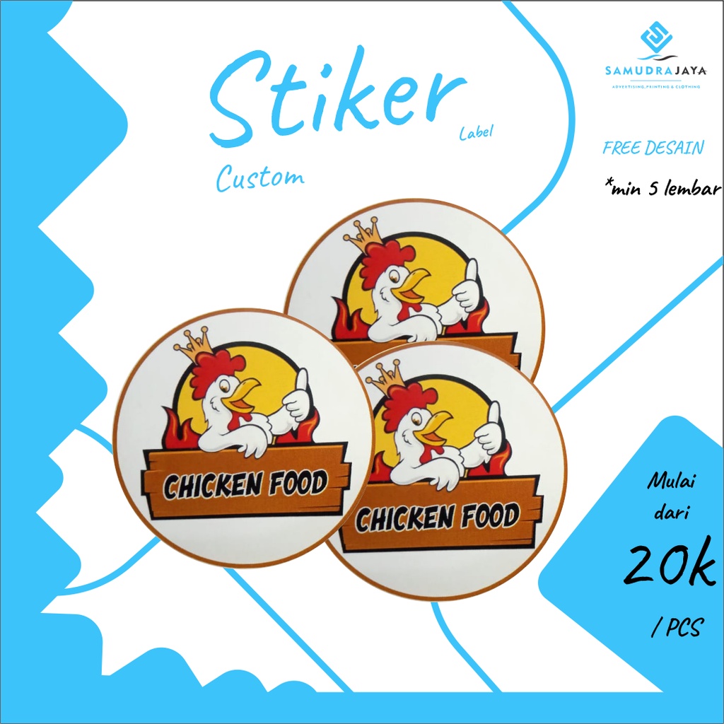 Jual CETAK STICKER LABEL MAKANAN CUSTOM HARGA MURAH | Shopee Indonesia