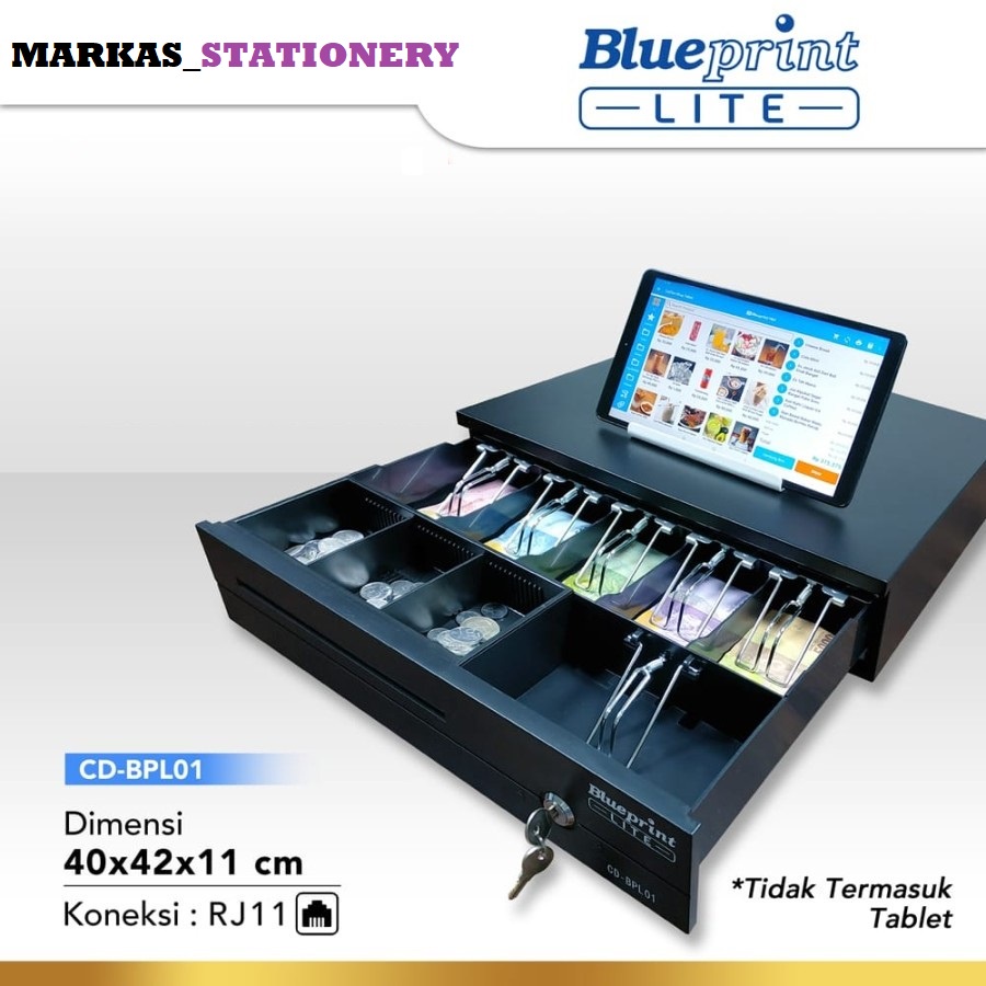 Jual CASH DRAWER / LACI KASIR / LACI UANG BLUEPRINT CD-BPL01 40x42x11 ...