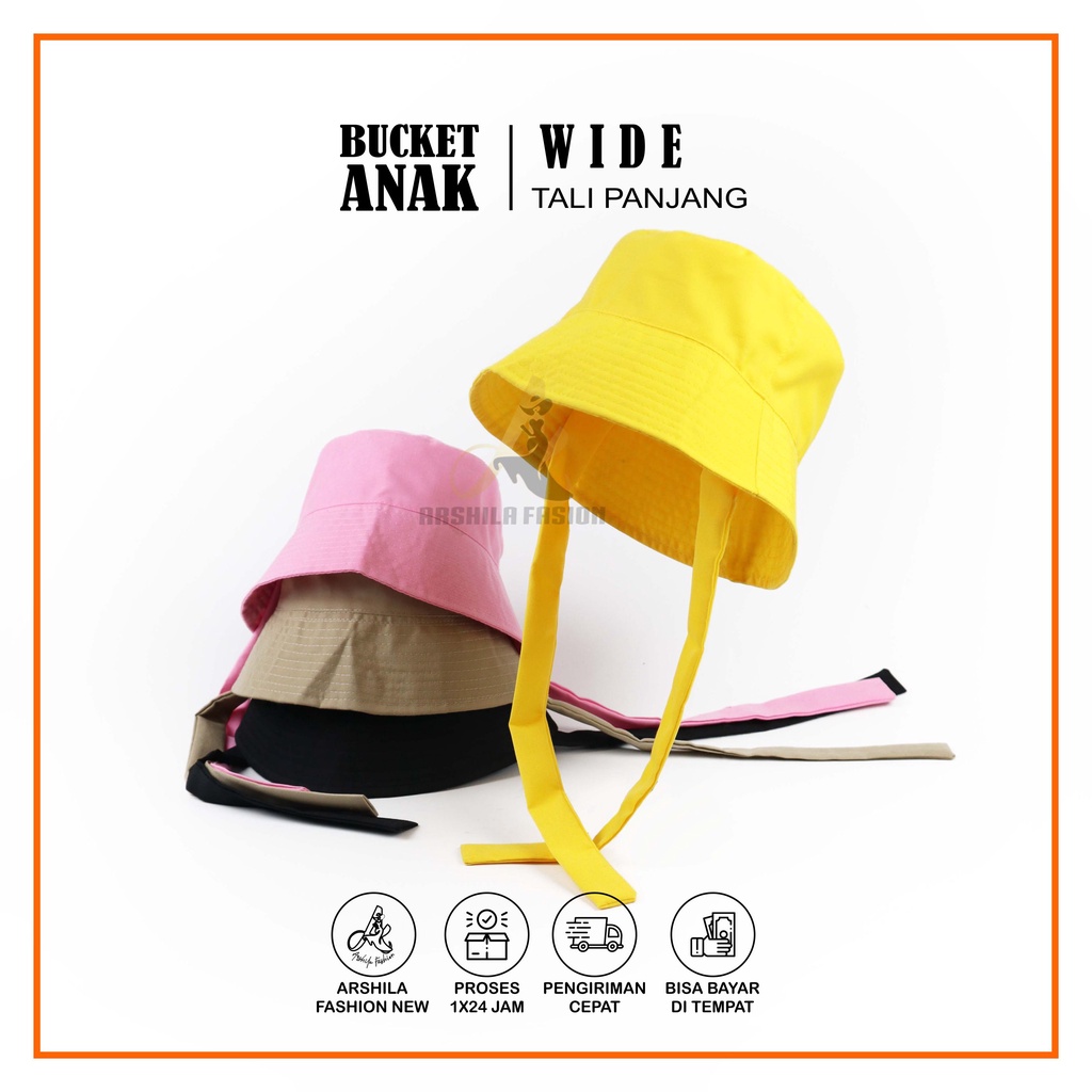 Jual Bucket Wide Anak Perempuan Tali Panjang 3-10 Tahun Bucket Hijab ...