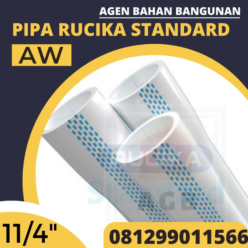 Jual Pipa PVC 1 1/4" Inch Rucika Standard / Pipa Rucika Wavin / Pipa ...