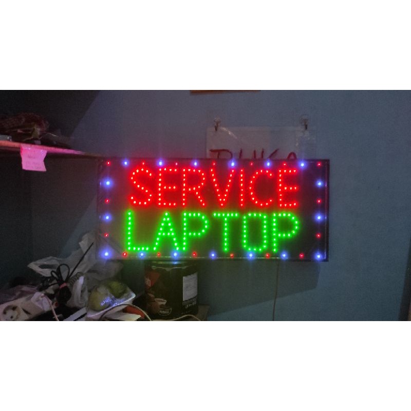 Jual tulisan led sign SERVICE LAPTOP 60X30 BESAR | Shopee Indonesia