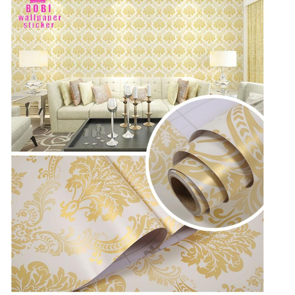 Jual Wallpaper Sticker Motif Batik Kuning - 5240 / Wallpaper Sticker ...