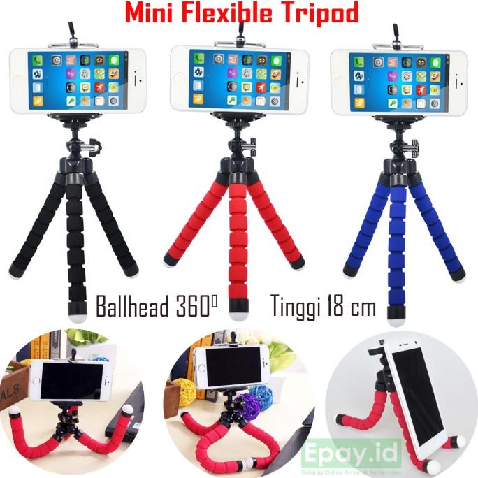 Jual Tripod Mini Flexible Dengan Ball Head ( 3 Pilihan Warna ) | Shopee ...