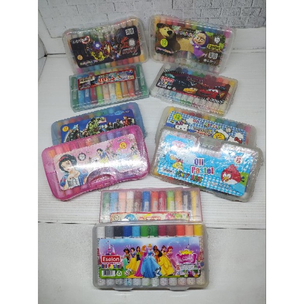 Jual crayon/krayon/pastel oil pastel kecil 12 warna (baru stok lama ...