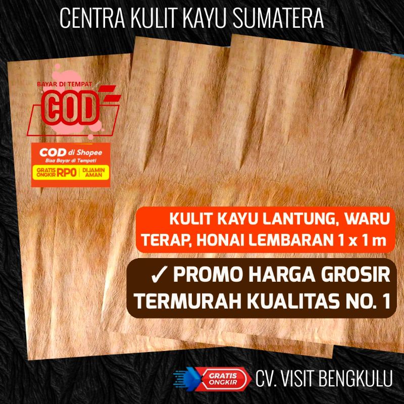 Jual KULIT KAYU LEMBARAN GRADE A / KULIT KAYU LANTUNG SUPER GRADE A ...