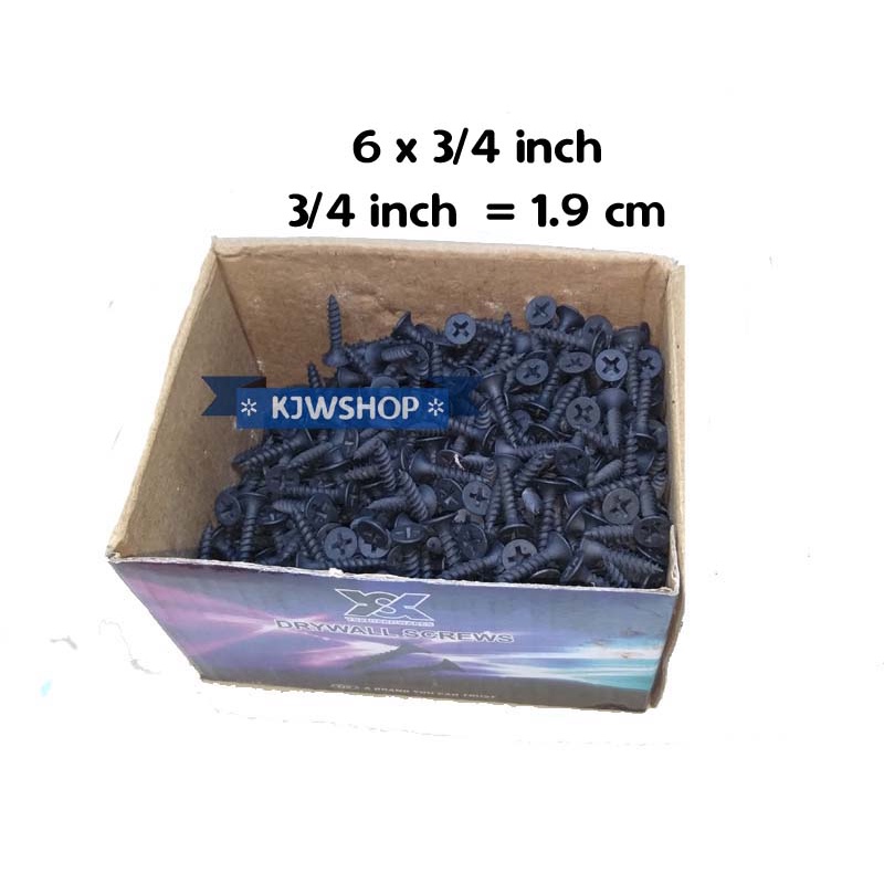 Jual Drywall Sekrup Gypsum 6mm x 2cm Sekrup Baja Hitam Sekerup Gipsum 3 ...