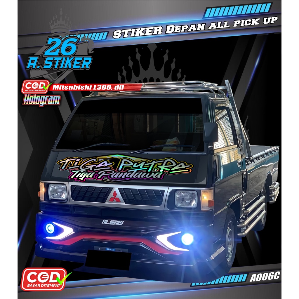 Jual Stiker Decal Kabin Depan All Pick Up Pick Up L300, FUTURA, GRANMAX ...