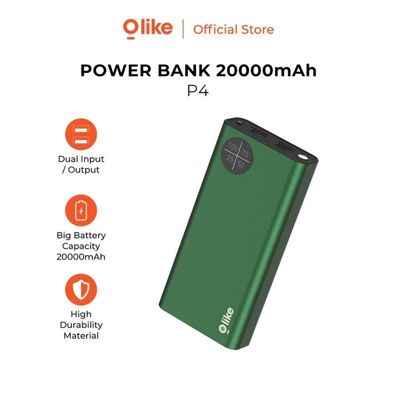Jual OLIKE POWER BANK P4 20.000 mAh Dual input / Output Fast Charging ...