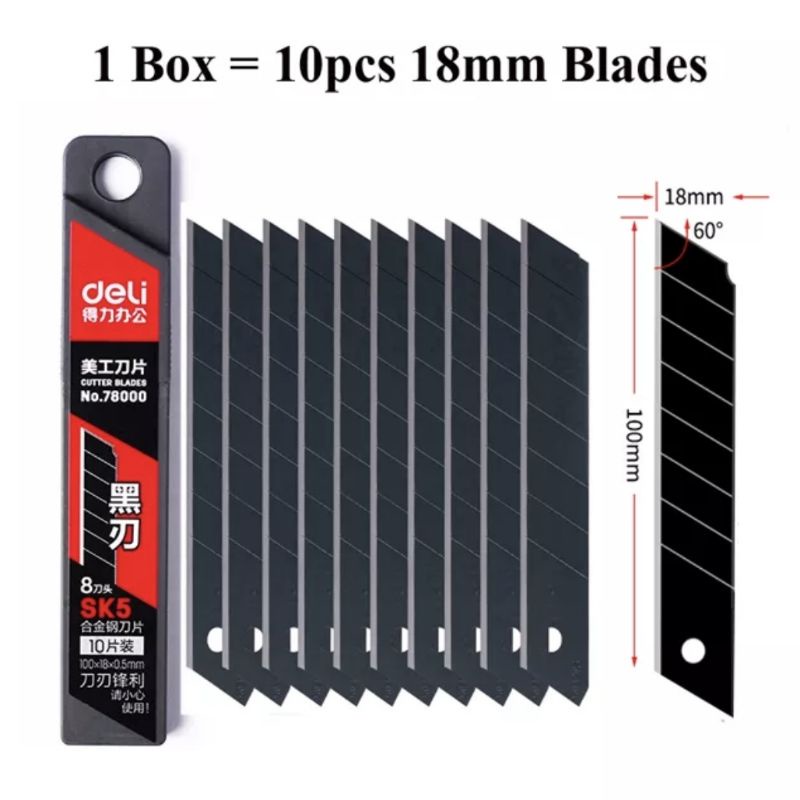 Jual Deli cutter pisau baja hitam SK2 SK5 | Shopee Indonesia