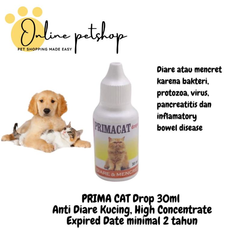 Jual Primacat Drop 30ml Obat Diare Mencret Kucing Cat Kitten Prima Cat ...