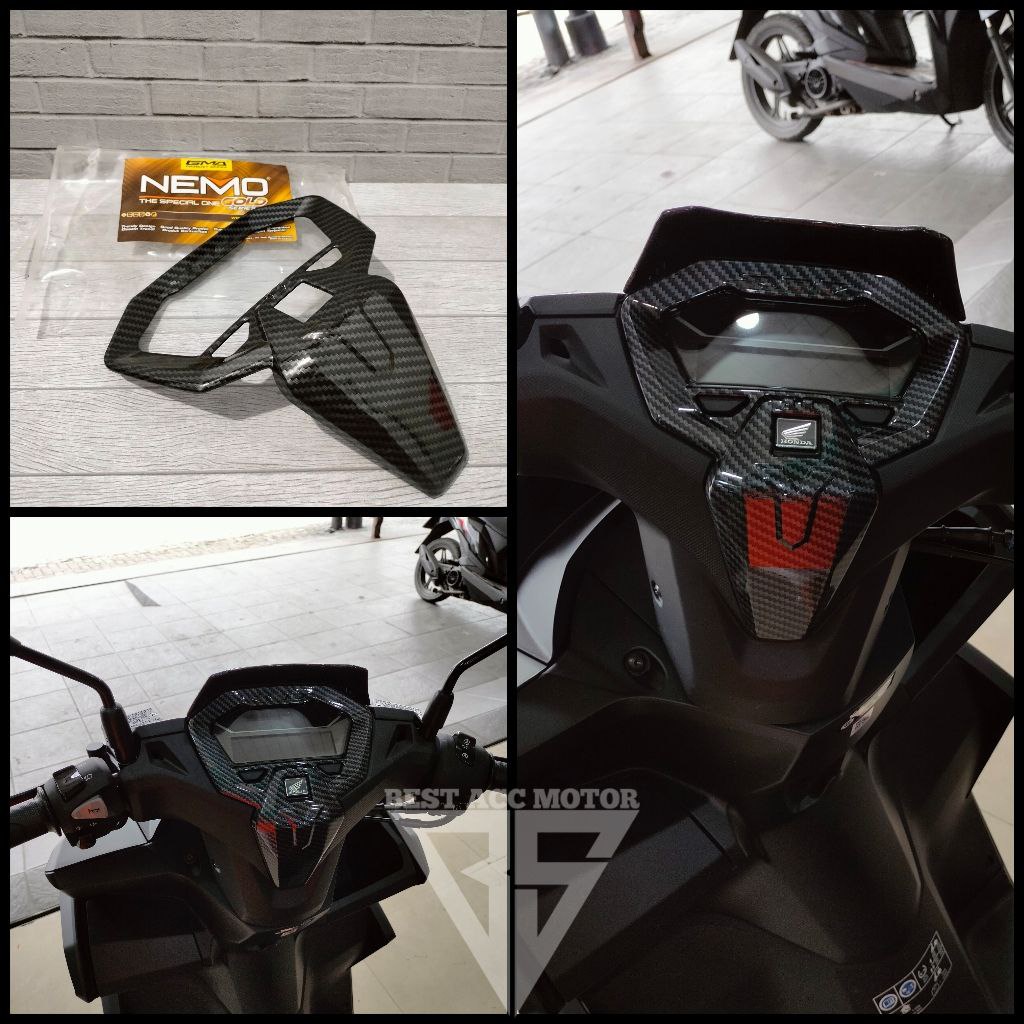 Jual COVER SPEEDOMETER VARIO 160 ABS CBS CARBON NEMO TUTUP KILOMETER ...