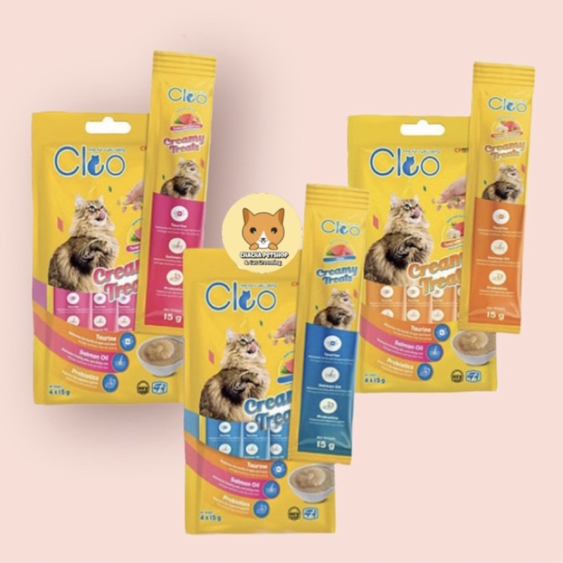 Jual Cleo Creamy Treats 15gr x 4pcs All Variant | Shopee Indonesia