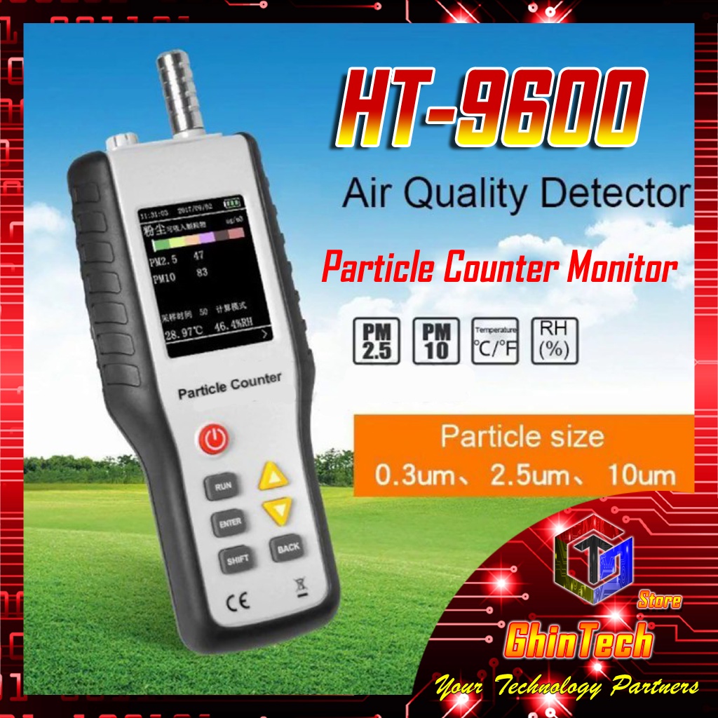 Jual HT9600 HT-9600 DUST DETECTOR PARTICLE COUNTER AIR QUALITY MONITOR ...