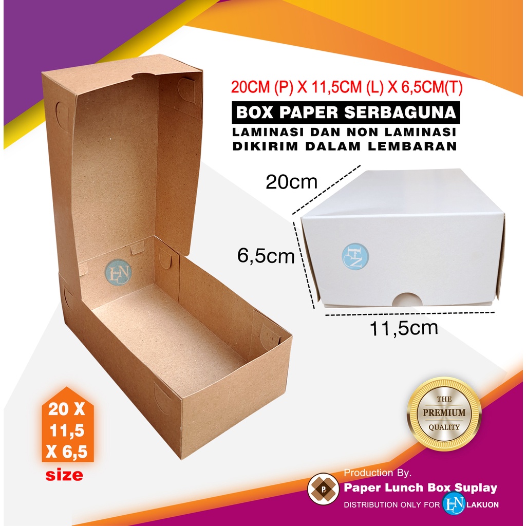 Jual PAPER BOX CRAFT BROWN SERBA GUNA UKURAN 20CM(P) X 11,5CM(L) X 6 ...