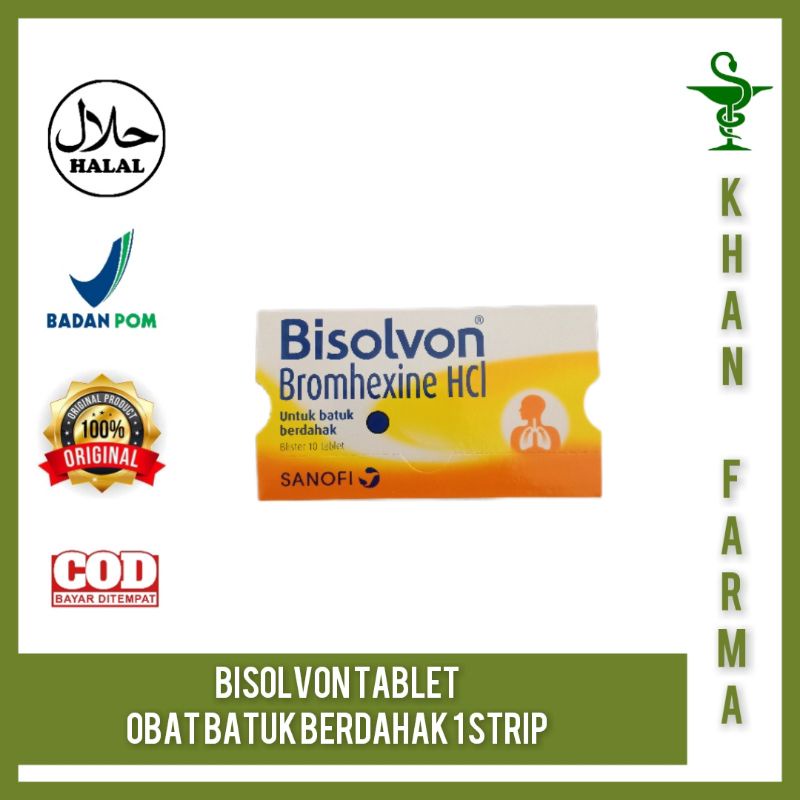 Jual BISOLVON TABLET OBAT BATUK BERDAHAK 1 STRIP ISI 10 TABLET | Shopee ...