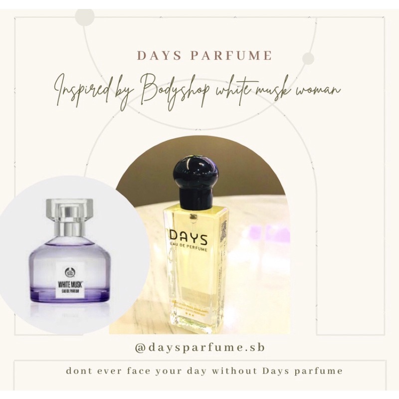 Jual Days Parfum inspired by B white musk | Shopee Indonesia