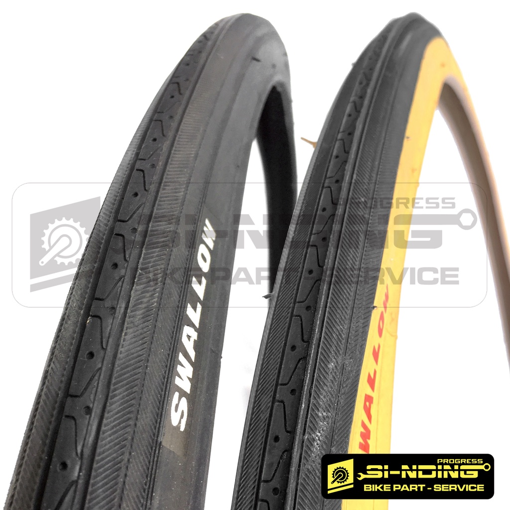 Jual Ban Luar Sepeda Balap Jadul Swallow 27 X 1 1/4 Hitam Coklat | Shopee Indonesia