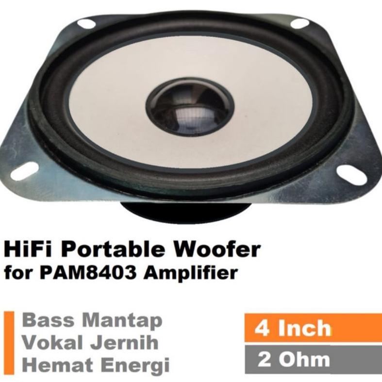 Jual Woofer 4 inch HIFI Bass Vocal for Amplifier PAM8403 Bluetooth ...