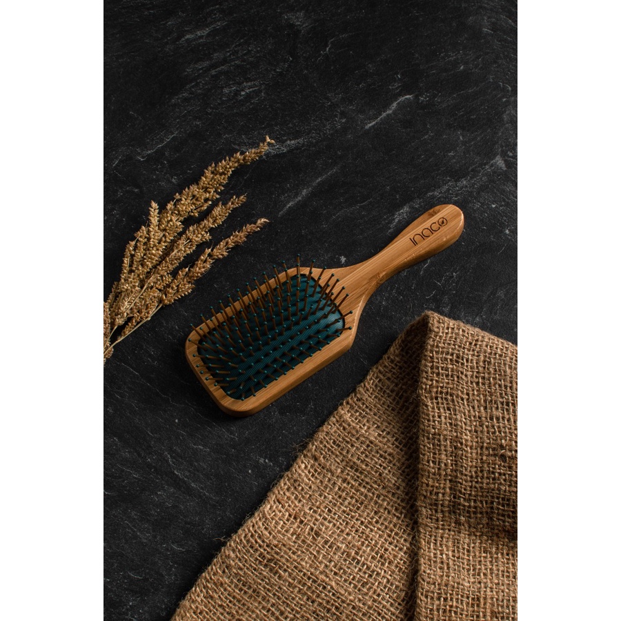 Jual INACO Bamboo Paddle Brush - Sisir Paddle Bambu Kayu | Shopee Indonesia