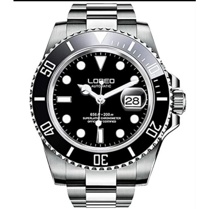 Jual loreo 40mm rolex submariner homage sapphire automatic seagull ...