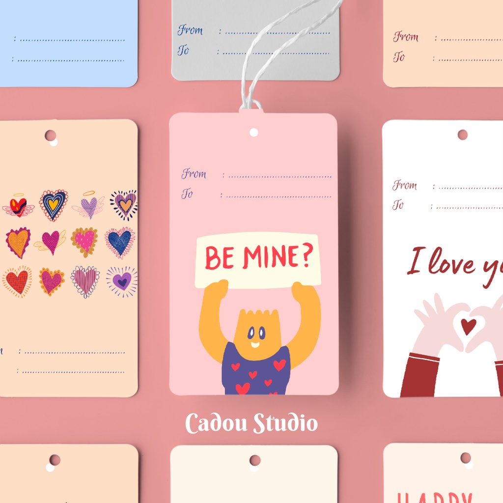 Jual HANG TAG HANGTAG / GIFT BOX / HAMPERS HADIAH Couple Valentine love ...