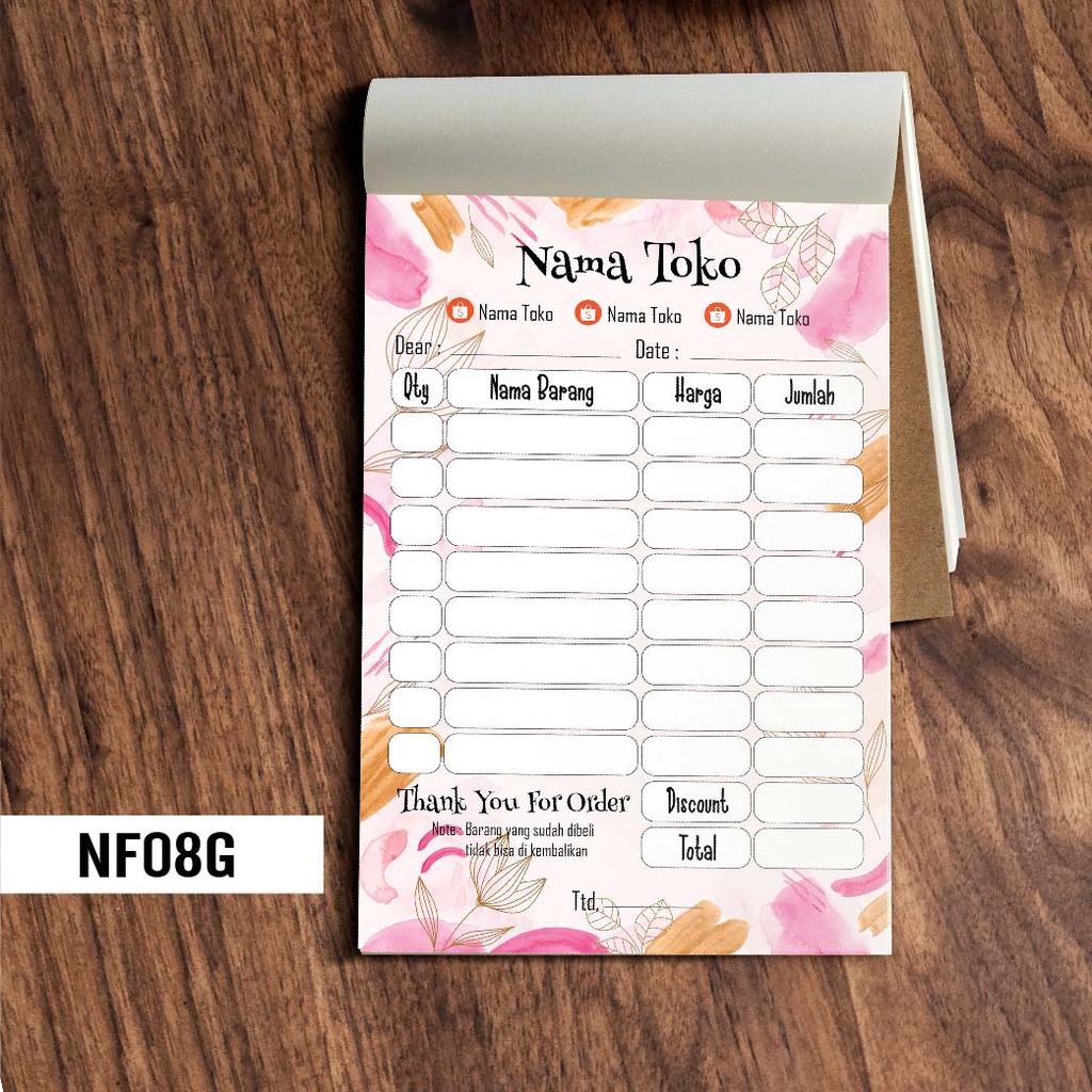 Jual Hanabi Invoice / Nota / Faktur / Kwitansi Custom 1 2 3 ply NF08E ...