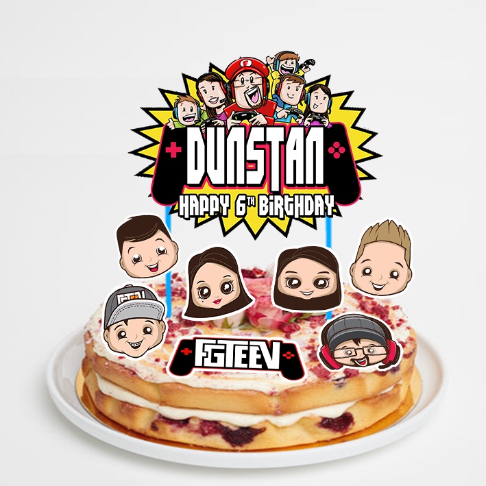 Jual Fgteev Topper Cake Topper Cake Birthday / Hiasan Kue Ulang Tahun ...