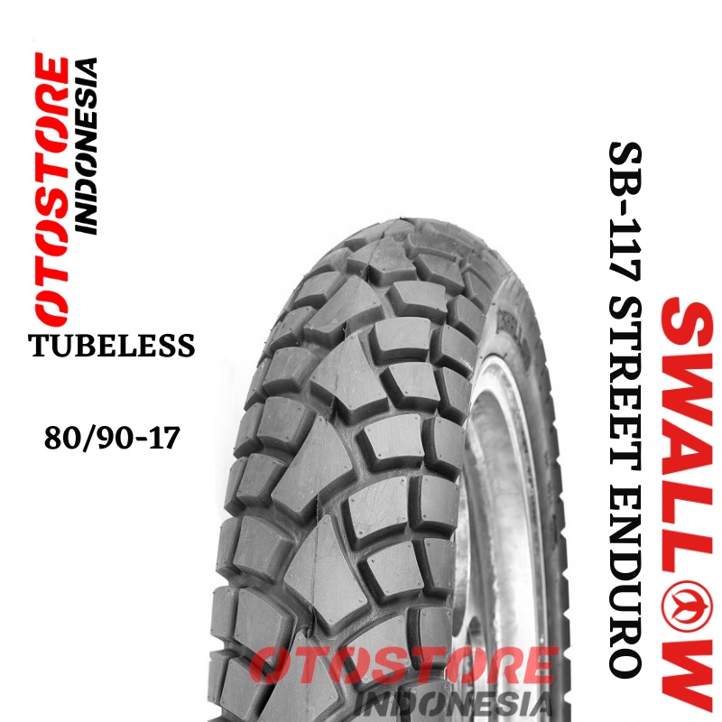 Jual Ban Motor Bebek Swallow Street Enduro SB-117 Ukuran 80/90 Ring 17 Tubeless | Shopee Indonesia
