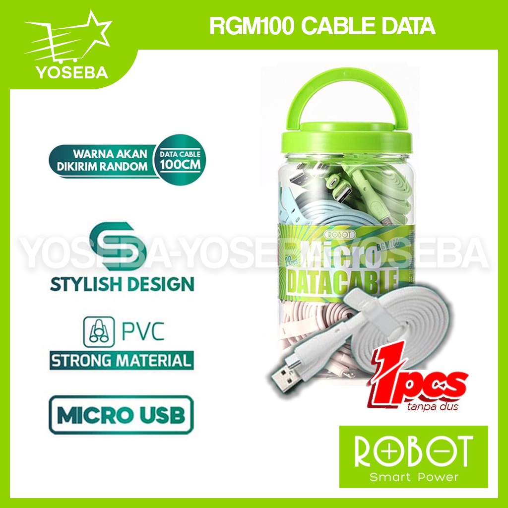 Jual Kabel Data ROBOT RGM100 Android Micro USB 1M 100cm Data Cable ...