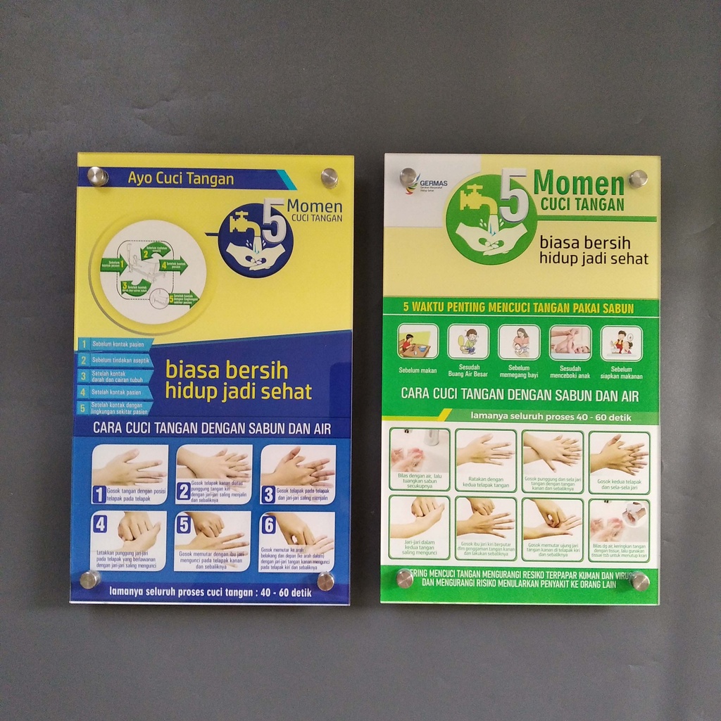 Jual Akrilik 5 Momen Cuci Tangan Nakes dan Rumah Tangga - Poster ...