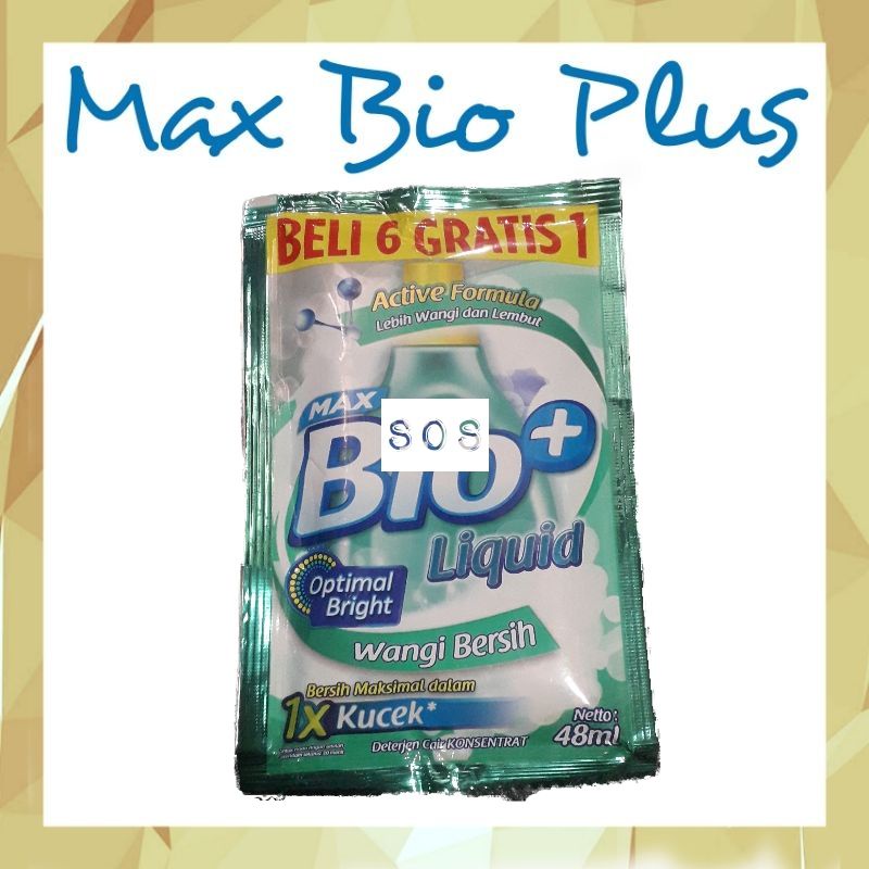 Jual Max Bio Plus Liquid 48 mL detergen cair konsentrat - bio + bio+ ...