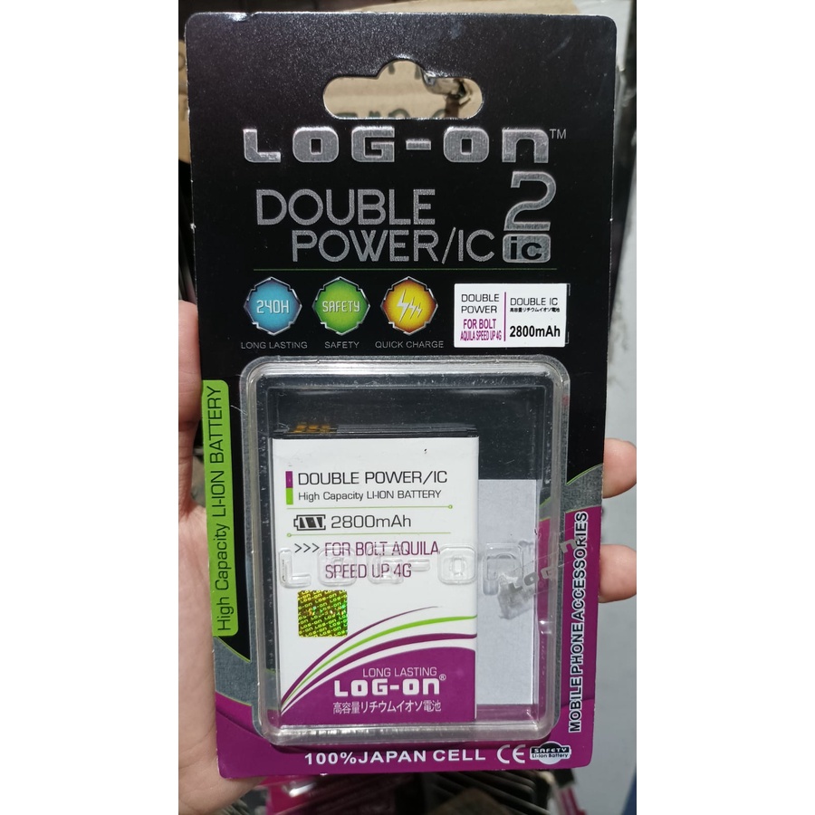 Jual Batre Modem Bolt AQUILA Slim Speed Up 4G Baterai LOG-ON Double Power | Shopee Indonesia