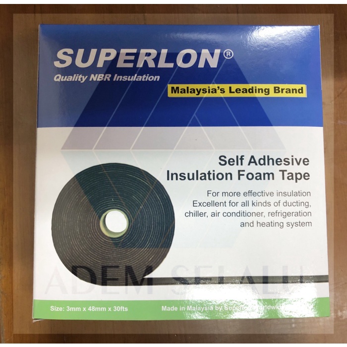 Jual Lem Material Superlon Self Adhesive Insulation Foam Tape | Shopee ...