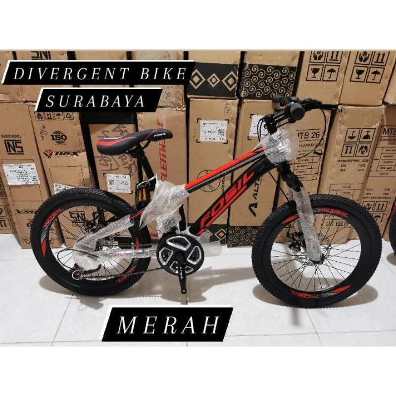 Jual Sepeda MTB Ukuran 20 Fosil Murah 21 Speed Velg Tinggi / Sepeda ...
