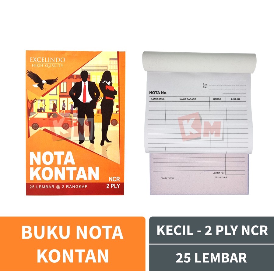 Jual Buku Nota Kontan Kecil 2 Ply Rangkap Excelindo Isi 25 Lembar NK K2 ...