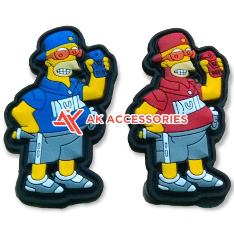 Jual Emblem karet/patch rubber/the simpson/tactical/pvc patch/velcro/3D ...