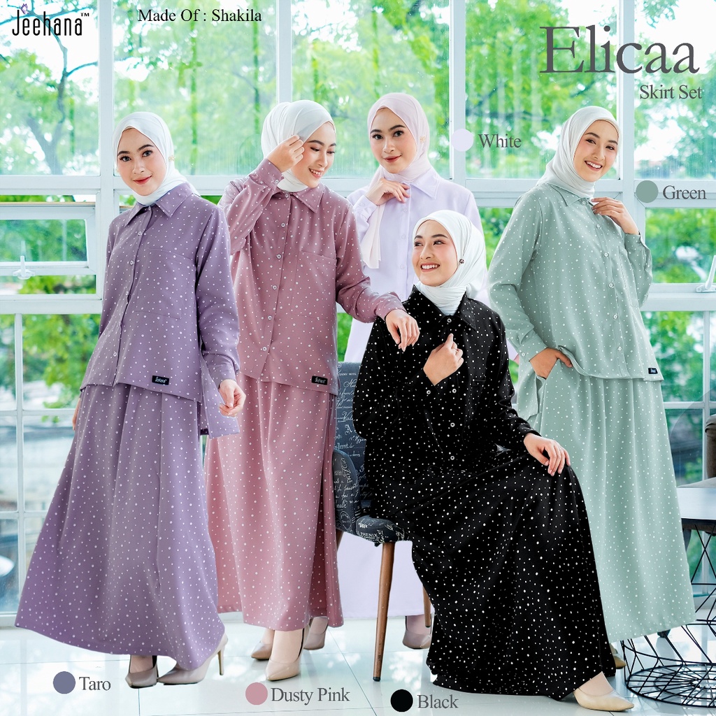 Jual Rok Set Elicaa/Rok Setelan Dewasa Terbaru/Elicaa Skirt set/Kemeja ...