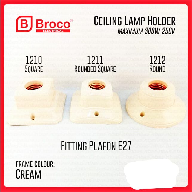 Jual Fitting Lampu Tempel Plafon E27 BROCO | Shopee Indonesia
