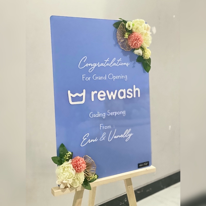 Jual Welcome Sign Acrylic Wedding / Dekorasi Lamaran acrylic welcome ...