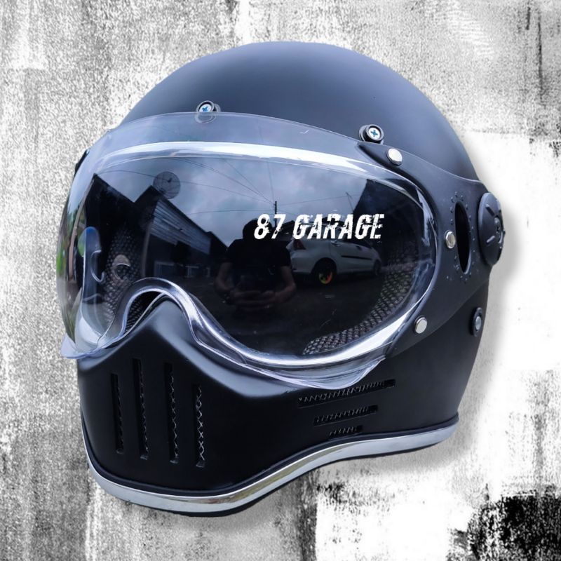 Jual HELM CUSTOM KLASIK RETRO CHOPPER BOBBER JAPSTYLE CLASSIC FULLFACE ...