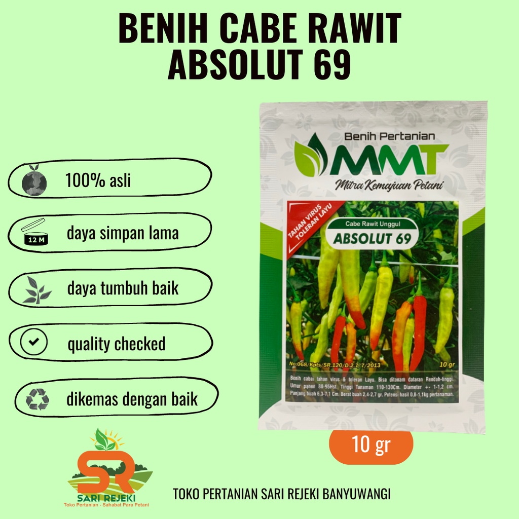 Jual BENIH CABE RAWIT ABSOLUT 69 10GR MMT | Shopee Indonesia