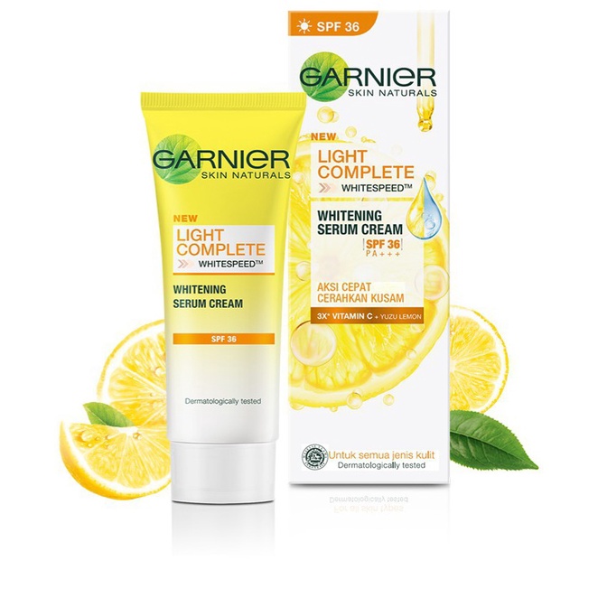 Jual [20 ml/40 ml] Garnier Krim Siang Malam Light Bright Complete ...