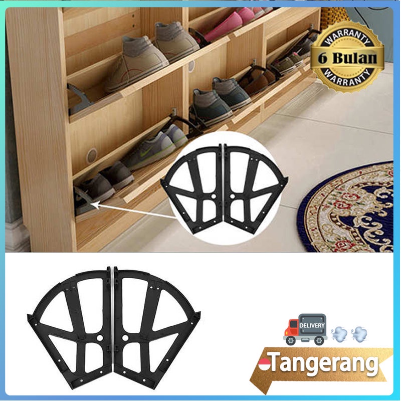 Jual 2pcs/set Braket Rak Sepatu 1/2/3 Susun Engsel Rak Sepatu Shoes ...