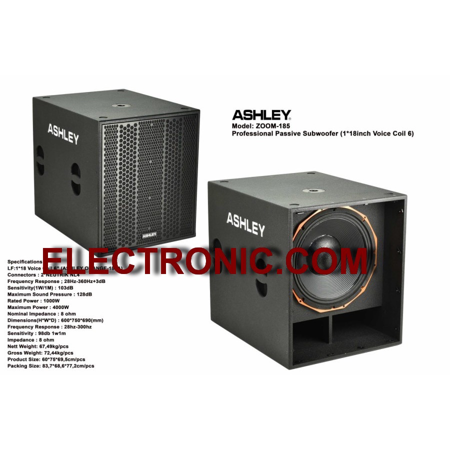 Jual SPEAKER PASIF ASHLEY SUBWOOFER ZOOM185 ZOOM 185 ORIGINAL | Shopee ...