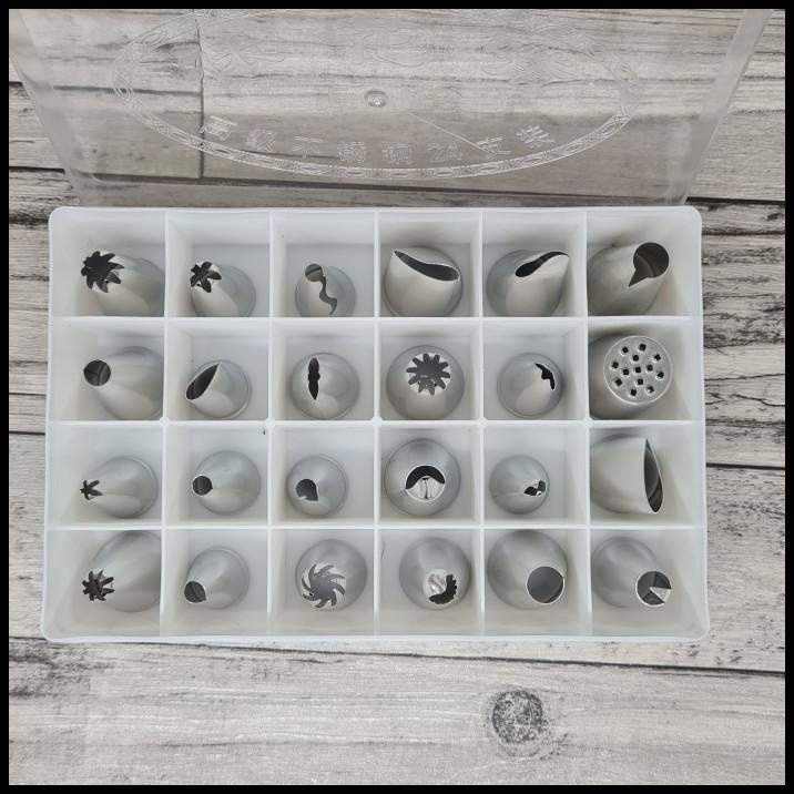 Jual Stainless 304 Spuit Set 24Pcs With Box / Pastry Tip / Alat Hias ...